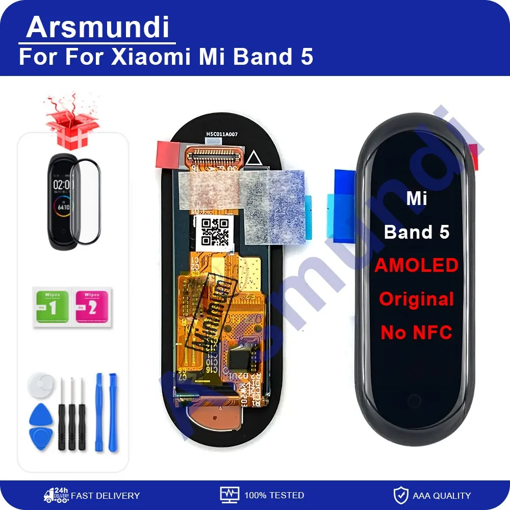 Original Amoled For Xiaomi Mi Band 5 Lcd Display Screen Touch Digitizer ...