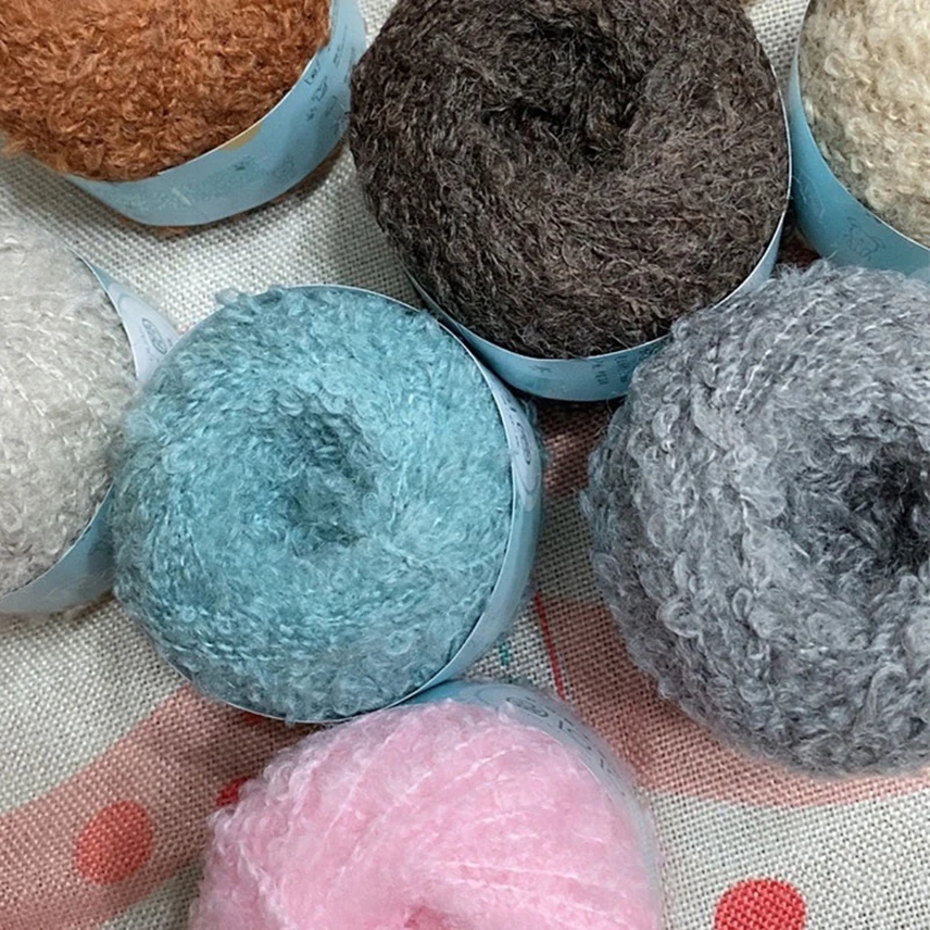 40G-Boucle-Wool-Yarn-Hand-Knitting-Fancy-Yarn-For-Sweater-Scarf ...