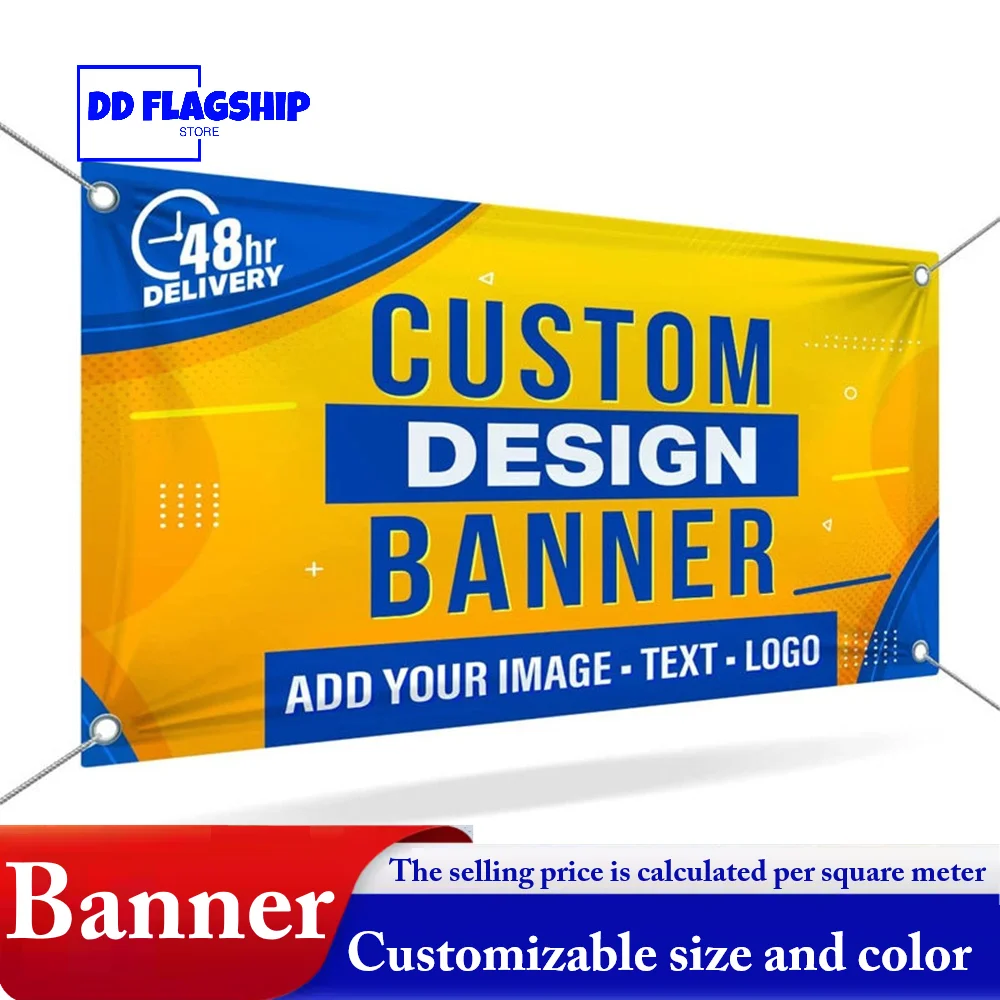 DD Customize Decorative Banner LOGO Mesh PVC Vinyl Waterproof Sunscreen ...