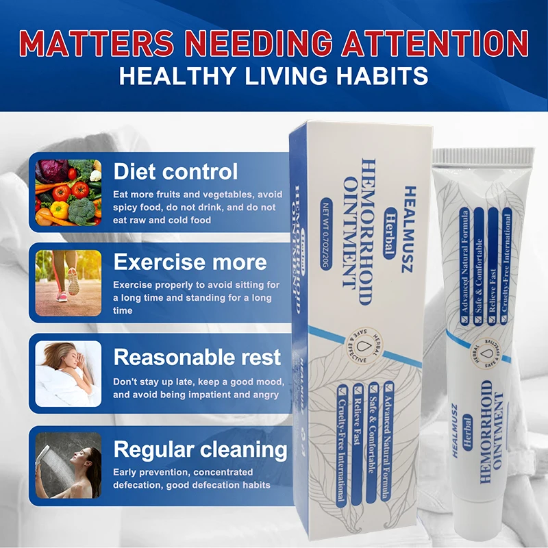 Мазь от геморроя 20 г, крем от опухлости внутри, запора, анальная ...