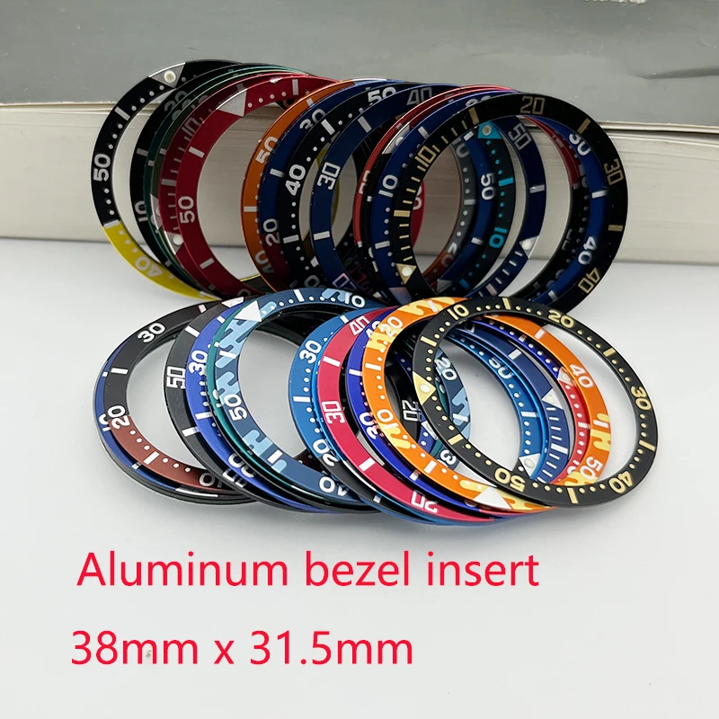 38mm-Aluminum-Bezel-Insert-Size-38mmX31-5mm-Flat-Bezel-Fits-SKX007 ...