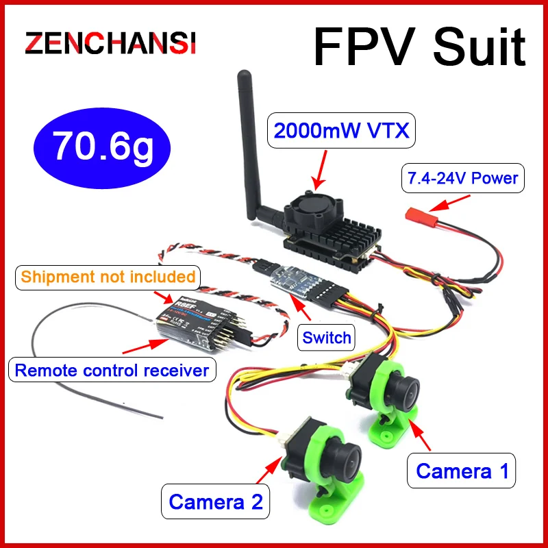 Long-Range-FPV-System-5-8Ghz-2W-FPV-Wireless-VTX-Transmitter-2000mW-and ...