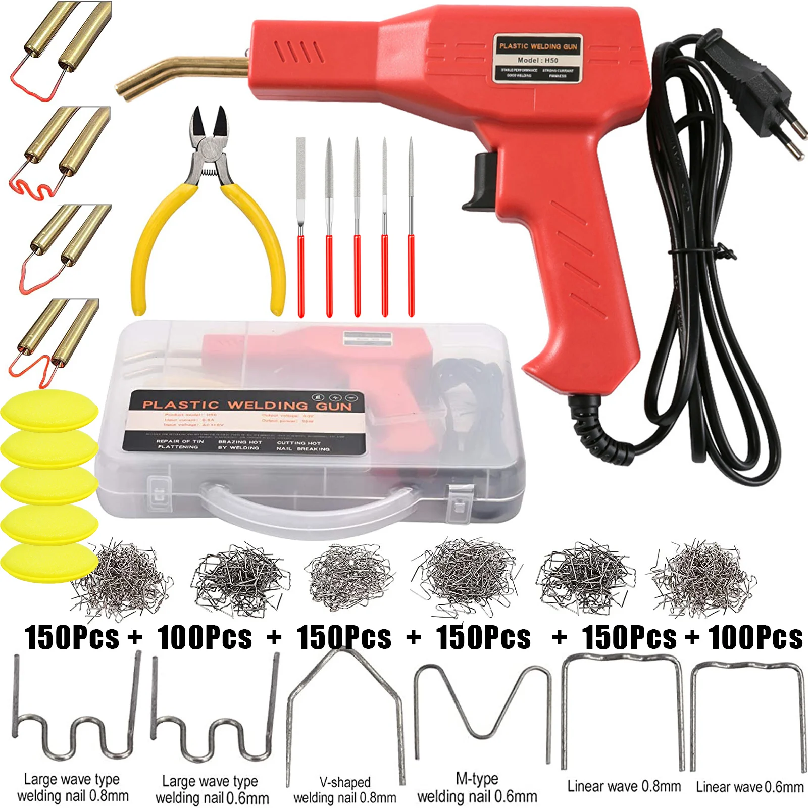 NEW 812Pc Car Bumper Repair Tool Kit 50W Plastics Welders Welding Gun ...