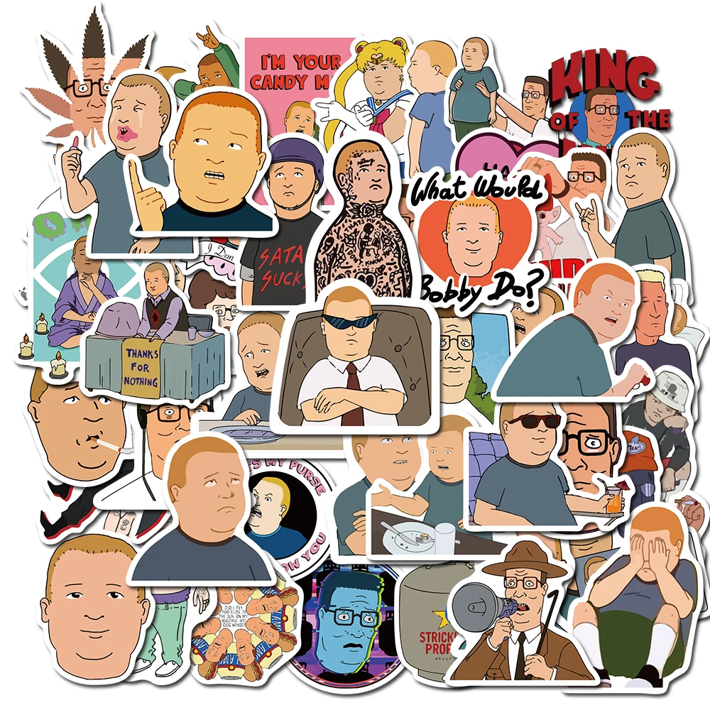 10-50PCS-Funny-Anime-King-Of-Th-Hill-Cartoon-Stickers-for-Kids-DIY ...