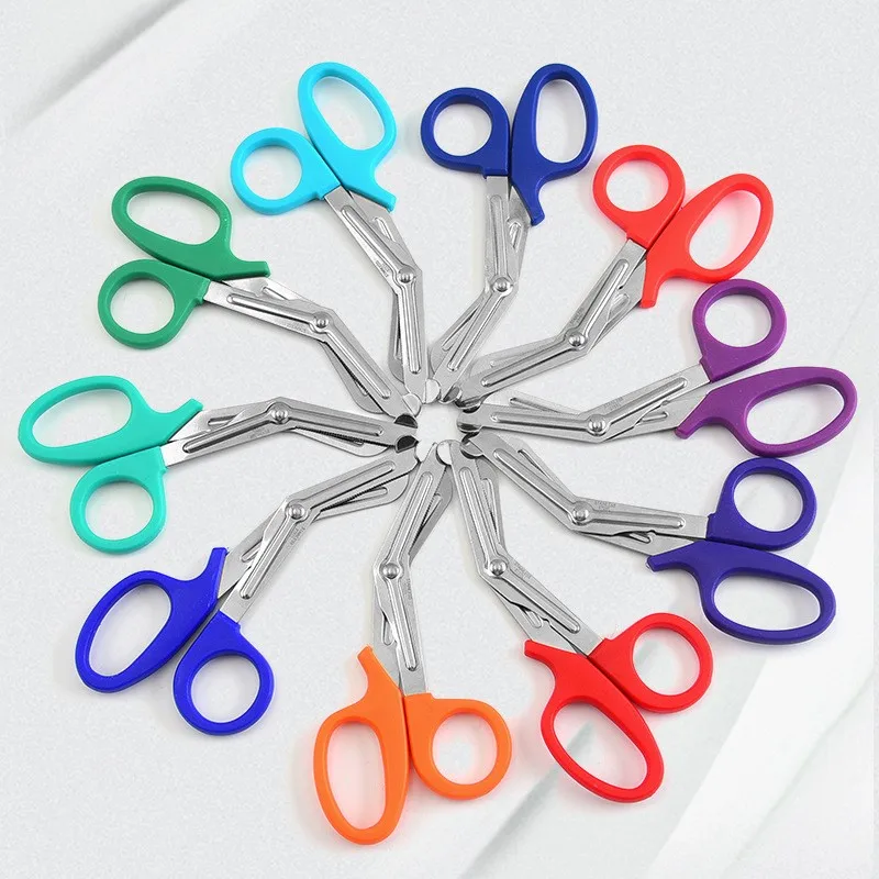Medical Rescue Scissors Plastic Handle Stainless Steel Wound Gauze ...
