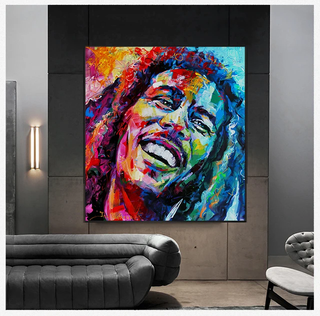 Bob Marley Wall Painting