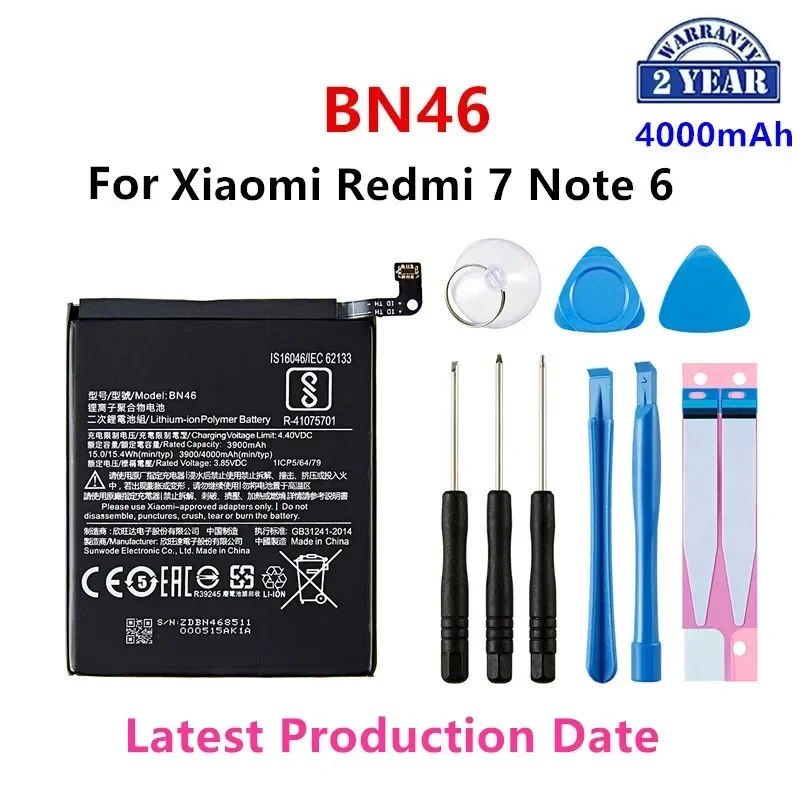 Nova-bateria-bn46-4000mah-para-xiaomi-redmi-7-redmi7-redmi-note-6-redmi ...