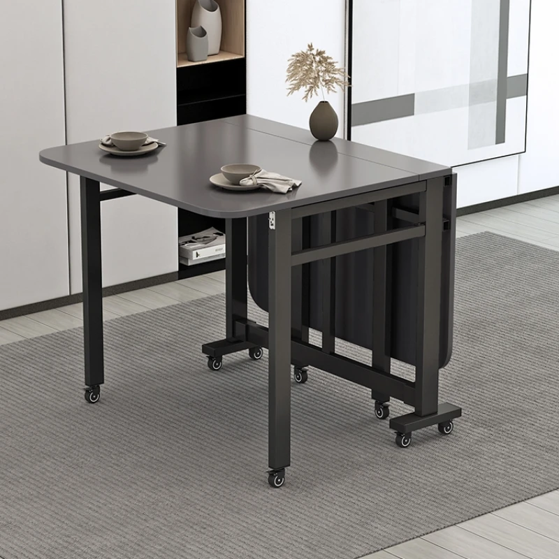 Mobile-Kitchen-Foldable-Dining-Tables-Set-Wood-Modern-Nordic-Luxury ...