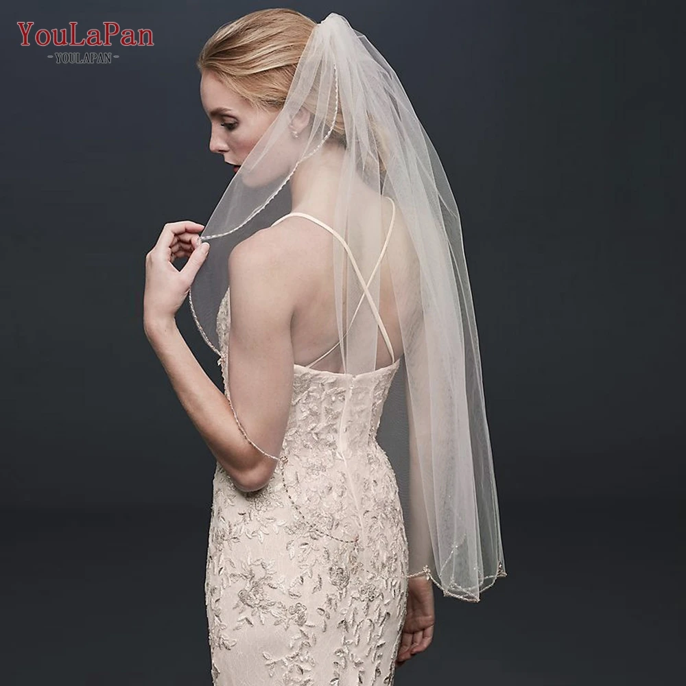 YouLaPan-V118-Clear-Crystal-Edge-Finlgertip-Length-Wedding-Veil-with ...