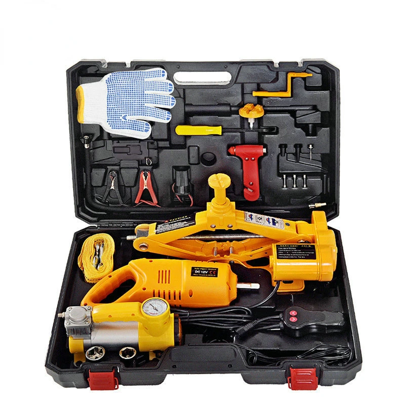 3 Ton Electric Car Jack Kit Lifting Set 12V 3 in 1 scissors car Jacks ...