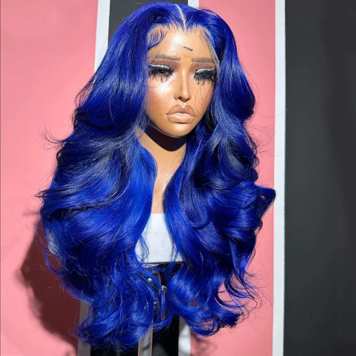 Royal Blue Colored Lace Front Wigs For Black Women 13x4 Body Wave ...