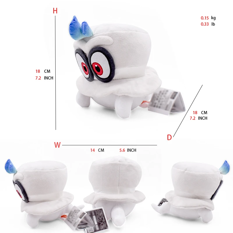 Mario Bros Plush Toys Luigi Yoshi Princess Peach Toadette Bowser JR ...