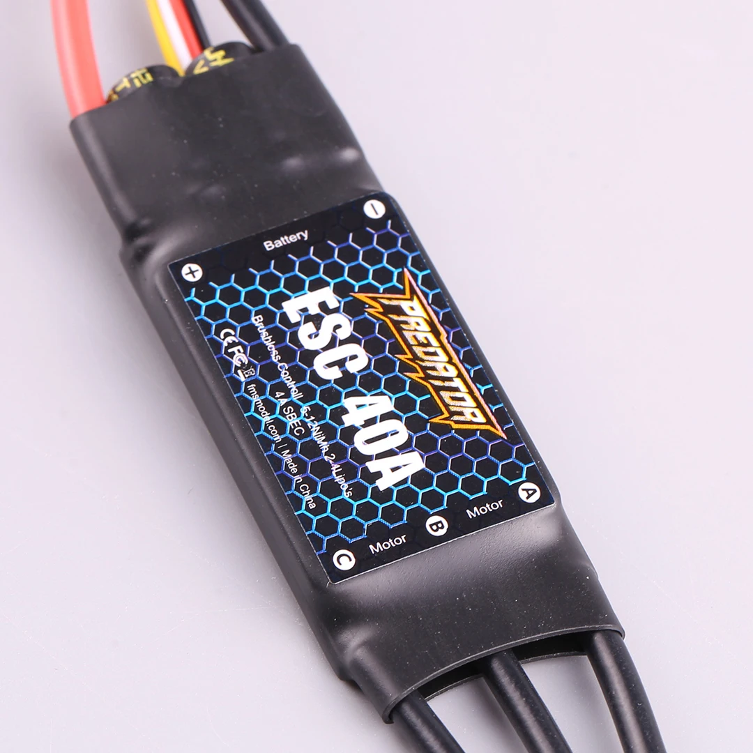 Fms-PREDATOR-Brushless-Esc-40A-Aircraft-Model-Electric-Adjustment-3a-Switch-Bec-Configuration ...