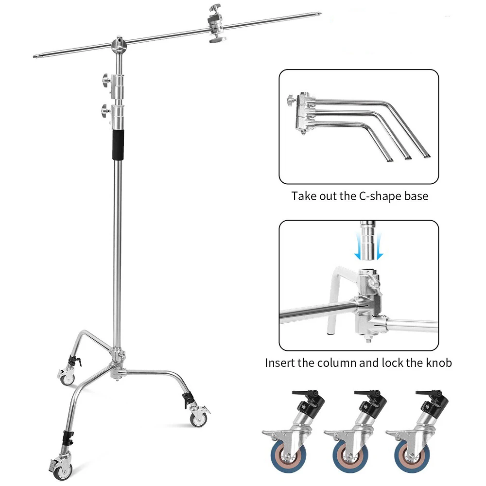 Selens-C-Stand-Rotatable-Anti-slip-Stainless-Steel-Light-Stand-Backdrop ...