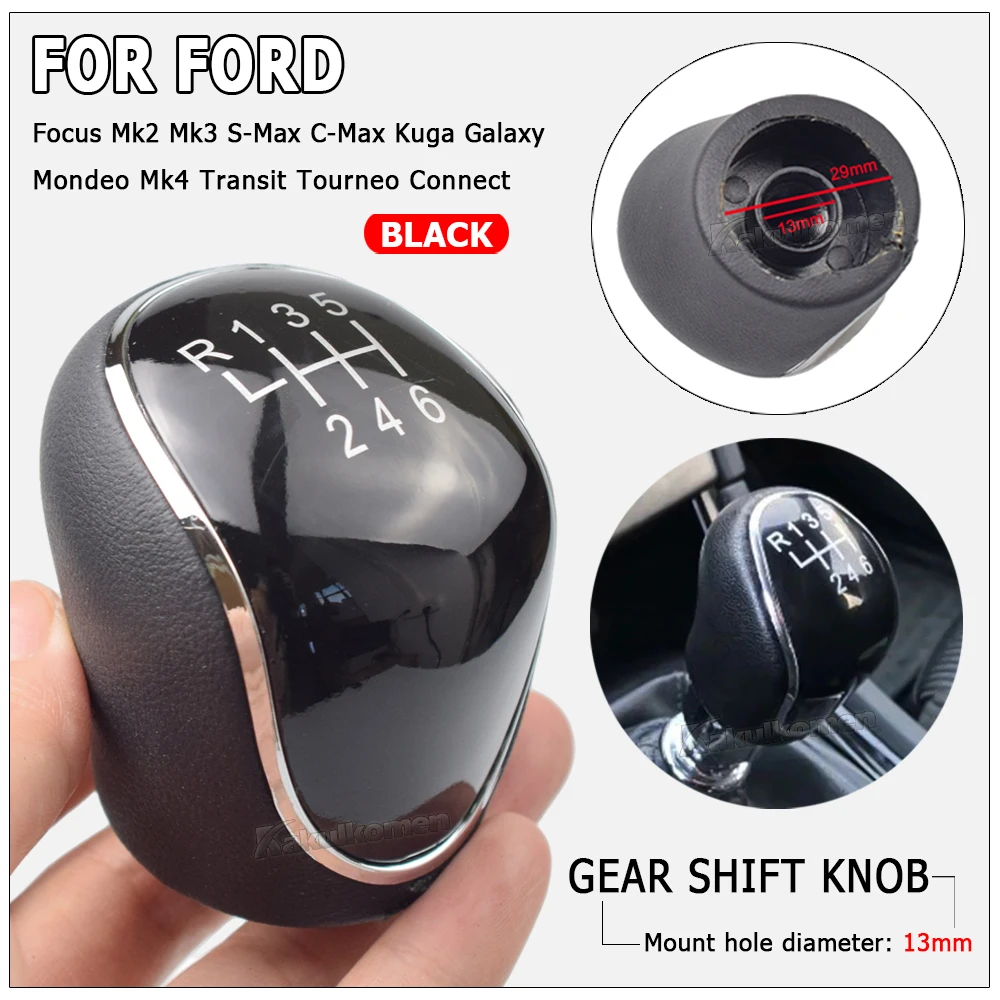 Gear-Shift-Knob-Leather-Headball-OE-1798600-For-Ford-C-Max-Focus-Mk2 ...