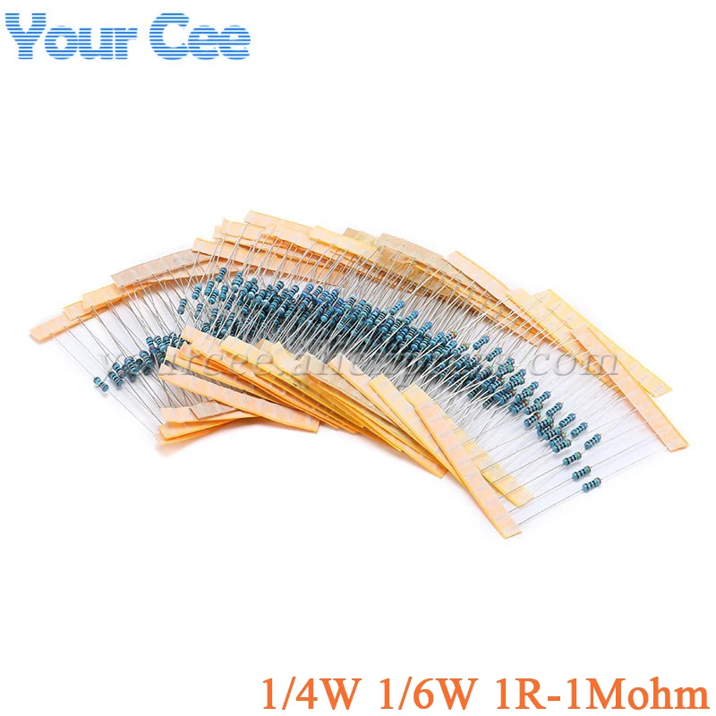 1-4W-1-6W-1-1R-1M-ohm-Metal-Film-Resistor-DIY-Colored-Ring-Resistance ...