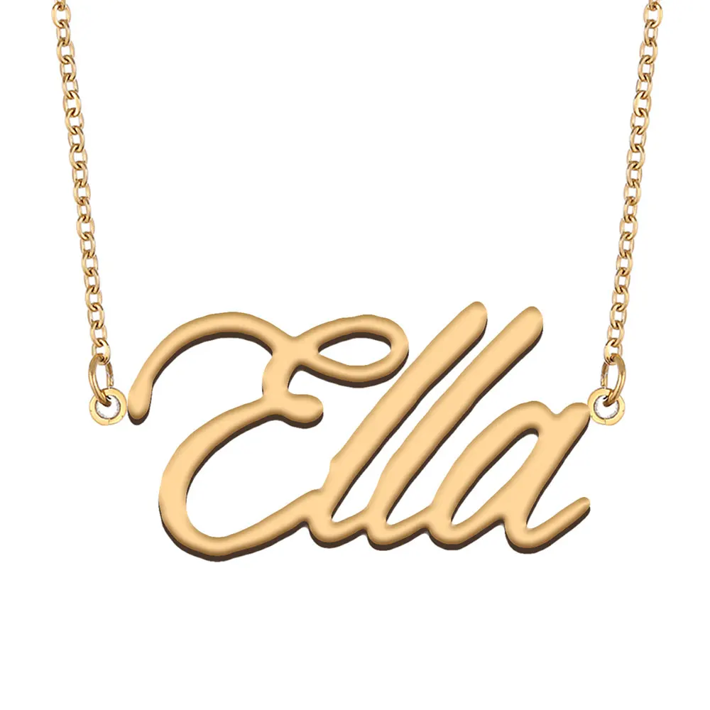 Ella-Name-Necklace-for-Women-initial-Nameplate-Pendant-Gold-Color ...