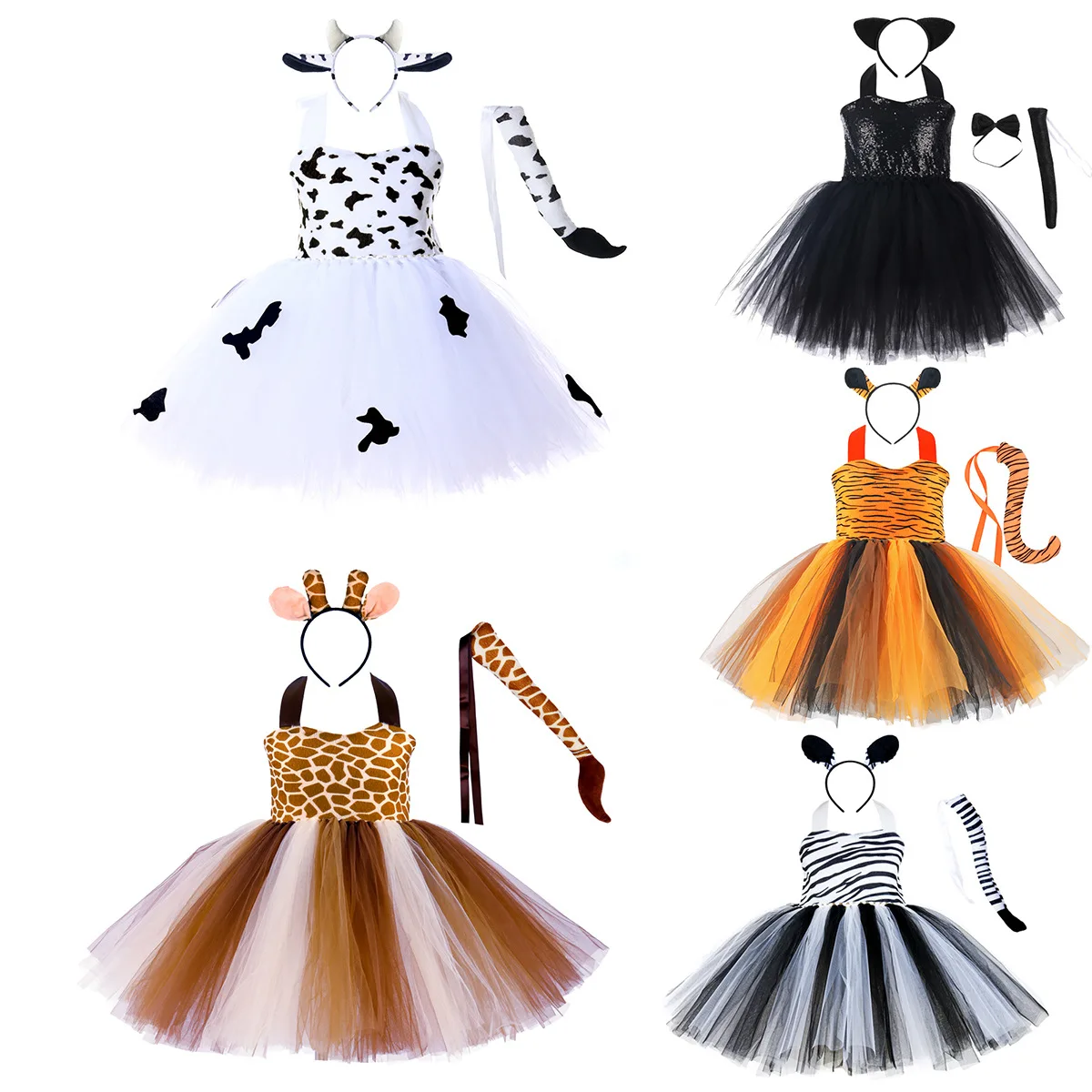 Halloween-Animal-Cosplay-Costume-for-Children-Forest-Theme-Cows-Tiger ...