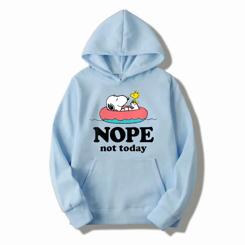 Snoopy-Nope-Not-Today-Hoodie-Cartoon-Fashion-Couple-Oversized ...