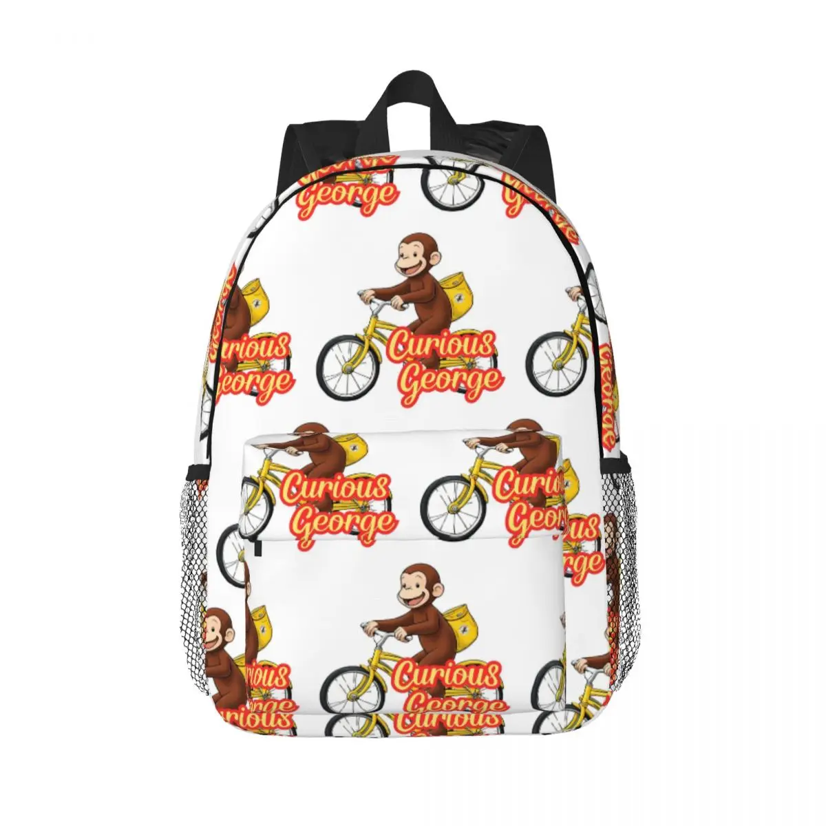 Curious-George-RIDING-THE-BICYCLE-Backpacks-Boys-Girls-Bookbag-Children ...