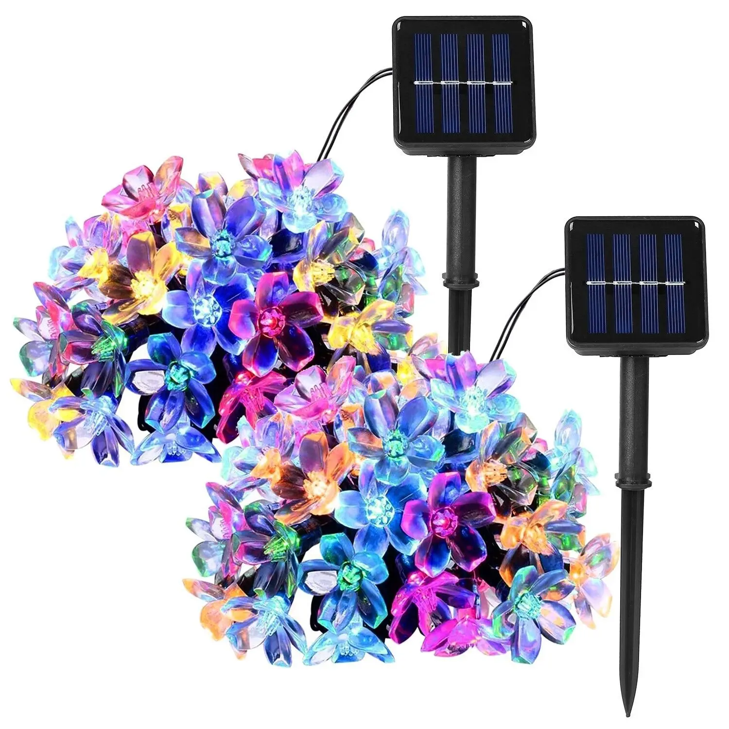 KEBINCPLED-Solar-Garden-Light-Led-Flower-Lighting-Fairy-String-Lights ...