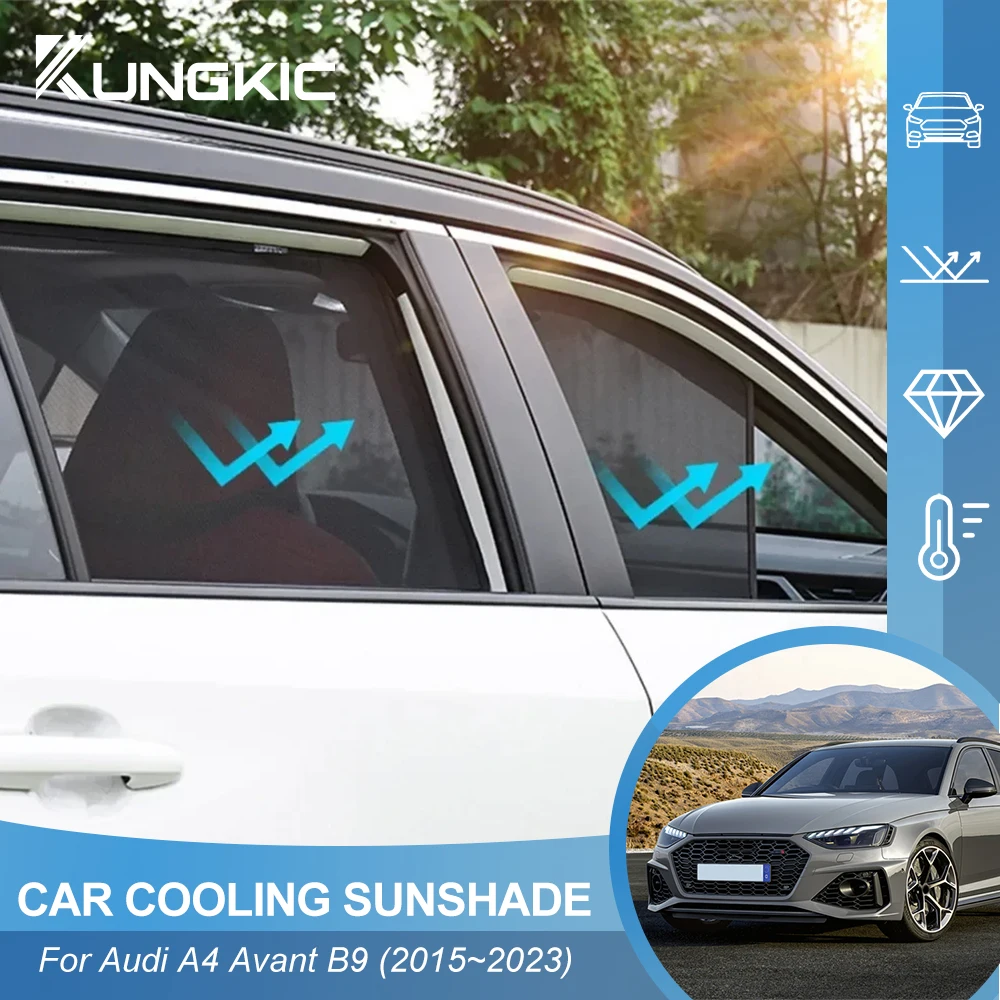 Custom Snap Car Window Sunshade For Audi A4 Avant B9 2015 2016 2017 ...