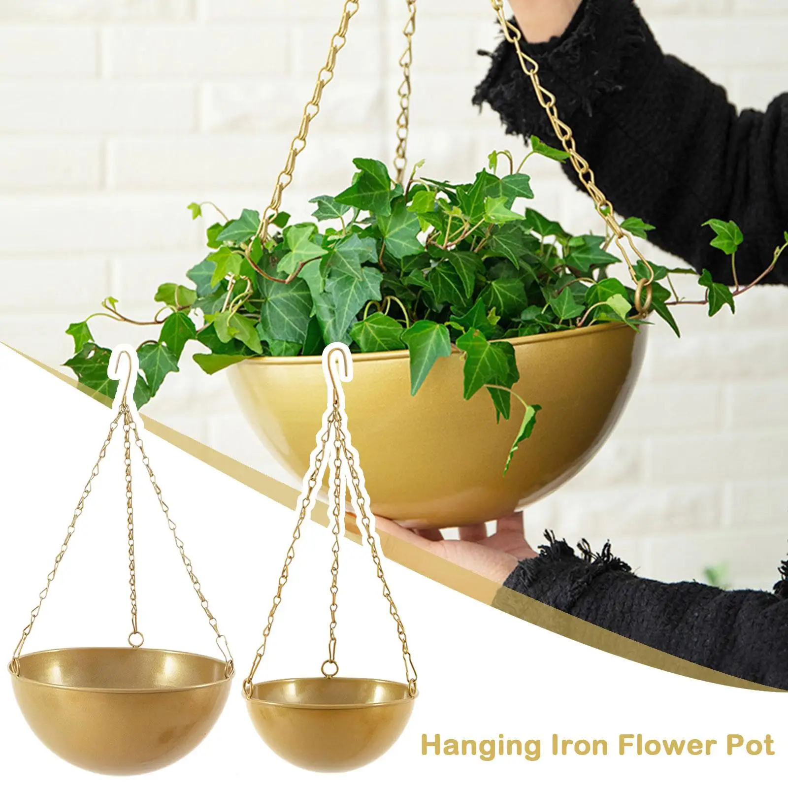 Pot de fleur,Pot de fleurs suspendu en métal avec chaîne nordique, Vase ...