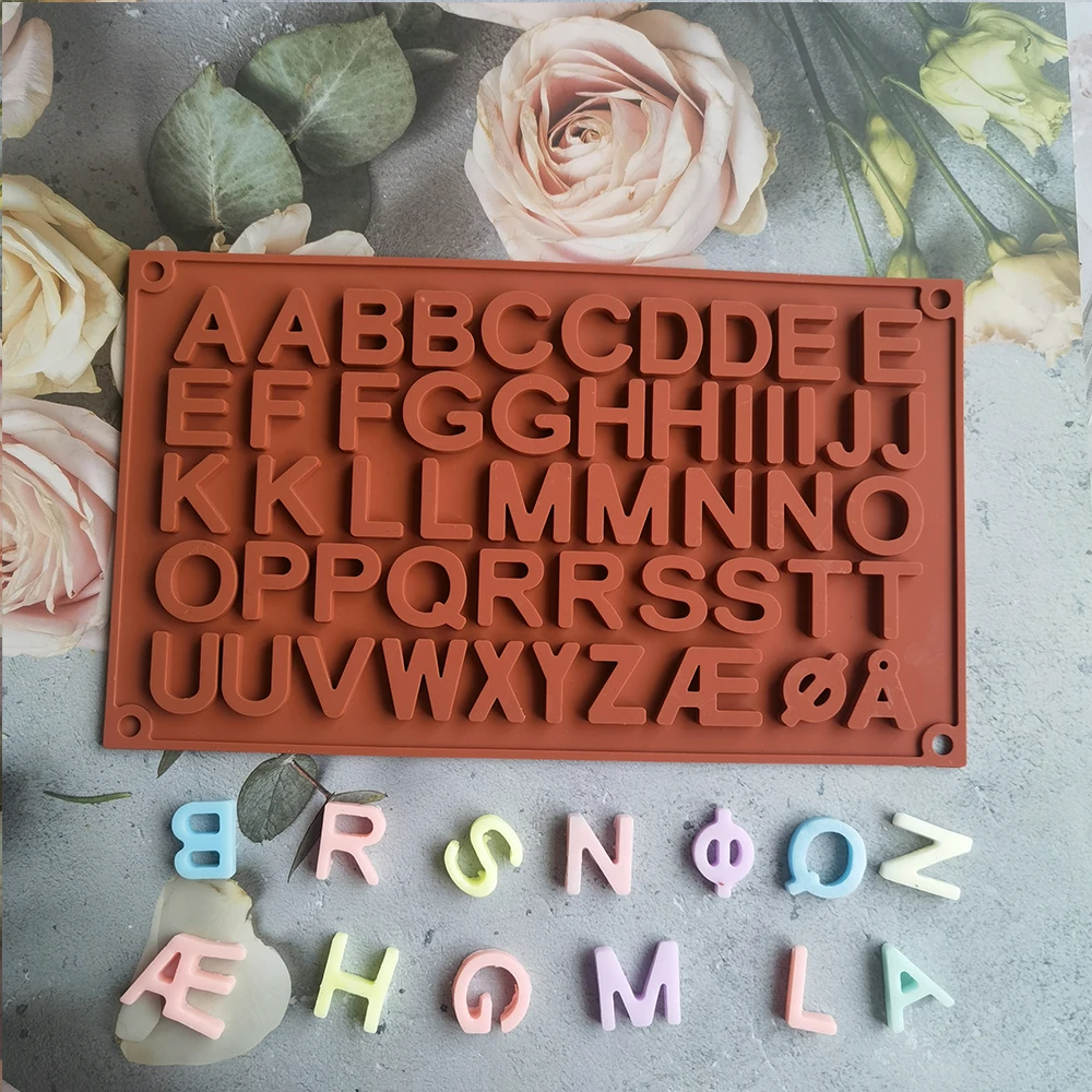 Letter Chocolate Silicone Mold Alphabet Cookie Candy Cake Mold Baking ...
