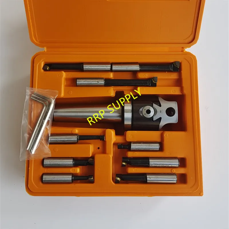 MT4 taper, F1-12 50mm boring head with MT4 shank and 9pcs 12mm boring ...