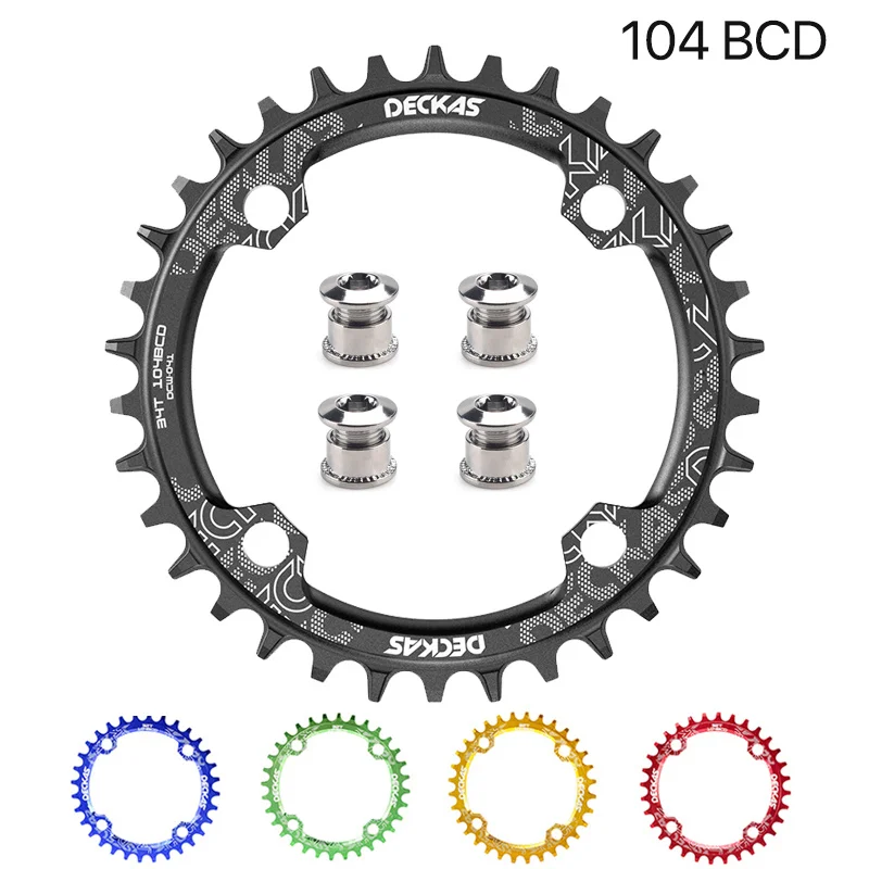Deckas 104bcd Oval Narrow Wide Chainring Mtb | Chainring Deckas 104 Oval - Bcd 104 - Aliexpress