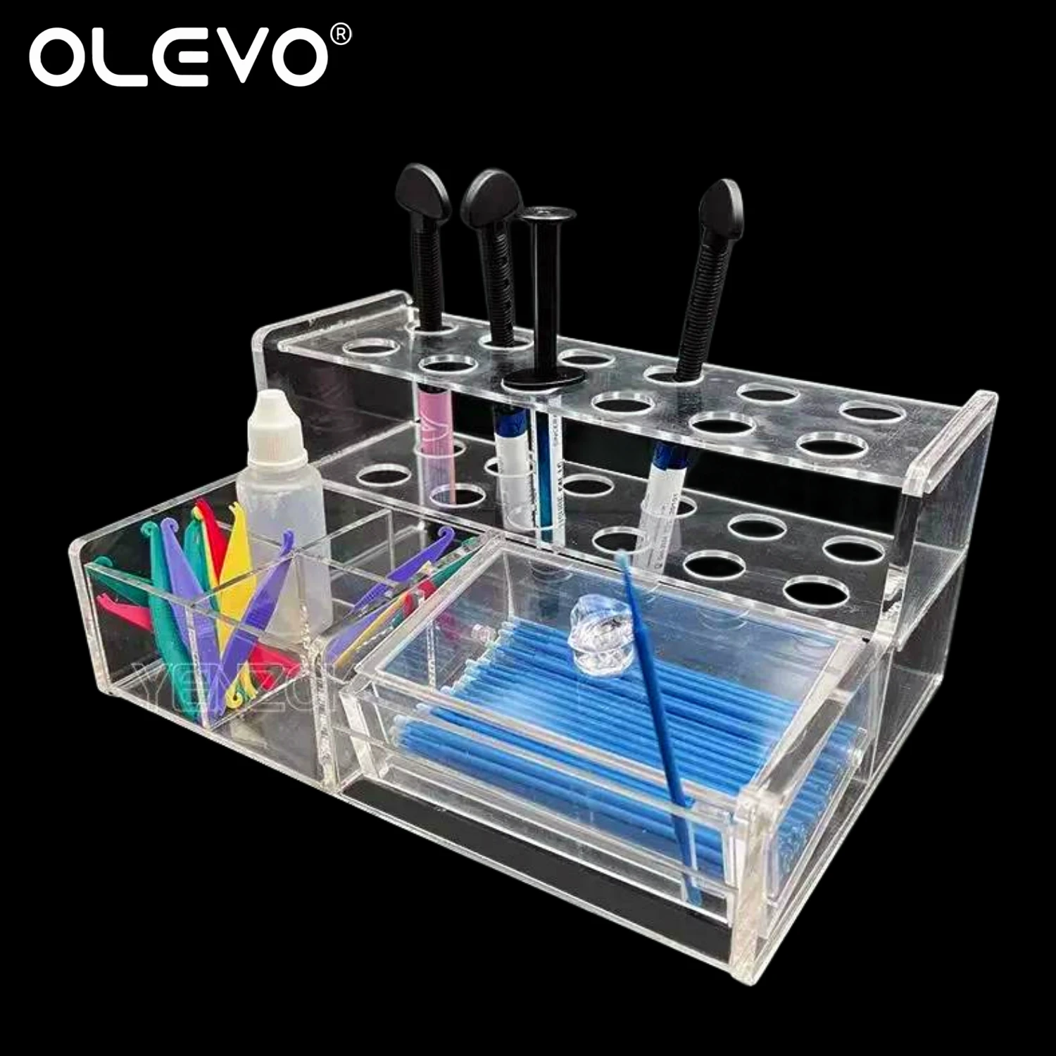 Dental Resin Composite Syringe Acrylic Organizer Holder Applicator ...