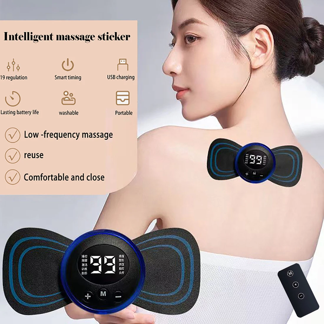 Portable-Mini-Rechargeable-Massager-Electric-Neck-Massager-Cervical ...