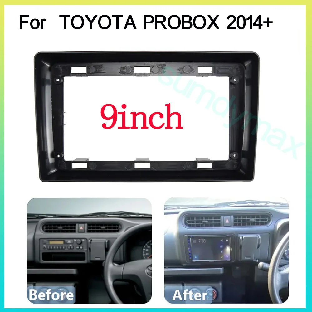 9 Inch Car Radio Fascia Frame 2DIN Install Panel Dashboard For TOYOTA ...