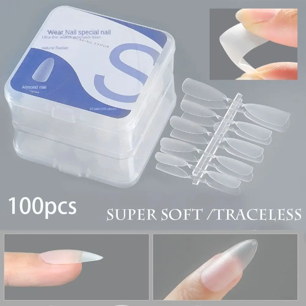 100pcTraceless Matte Fake Nails NO Polishing Press on False Nails ...