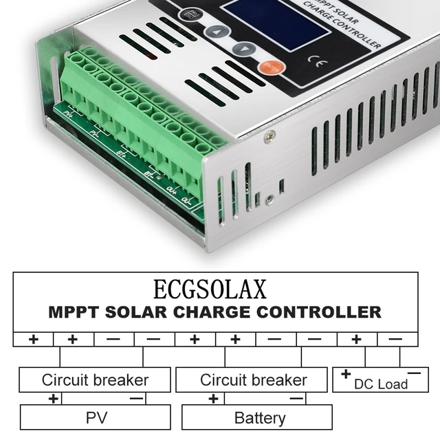 ECGSOLAX 60A MPPT Solar Charge Controller 12V 24V 36V 48V Battery Charge Regulator 60A Solar ...