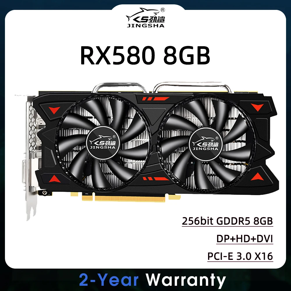 SZMZ 100% New Original RX580 8GB Graphics Card GPU AMD Radeon RX580 8GB ...