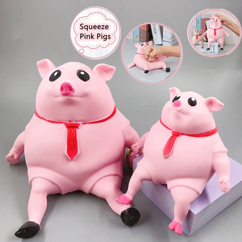 Pink-Pig-Squeeze-Doll-Fidget-Toys-Slow-Rebound-TPR-25cm-Squishy-Piggy ...