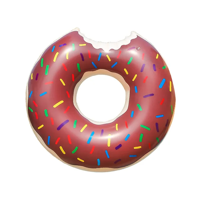 60CM Inflatable Donut Swimming Ring Giant Pool Float Toy Swimming Pool ...