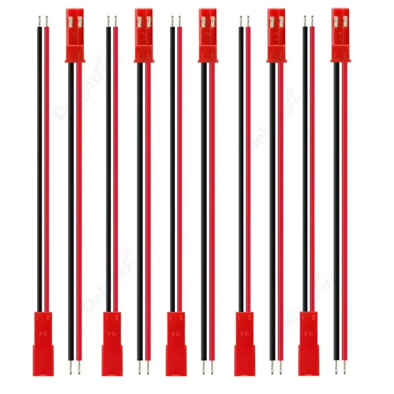 JST-Connector-With-15cm-22AWG-Cable-2Pin-Female-Male-Plug-Connectors ...