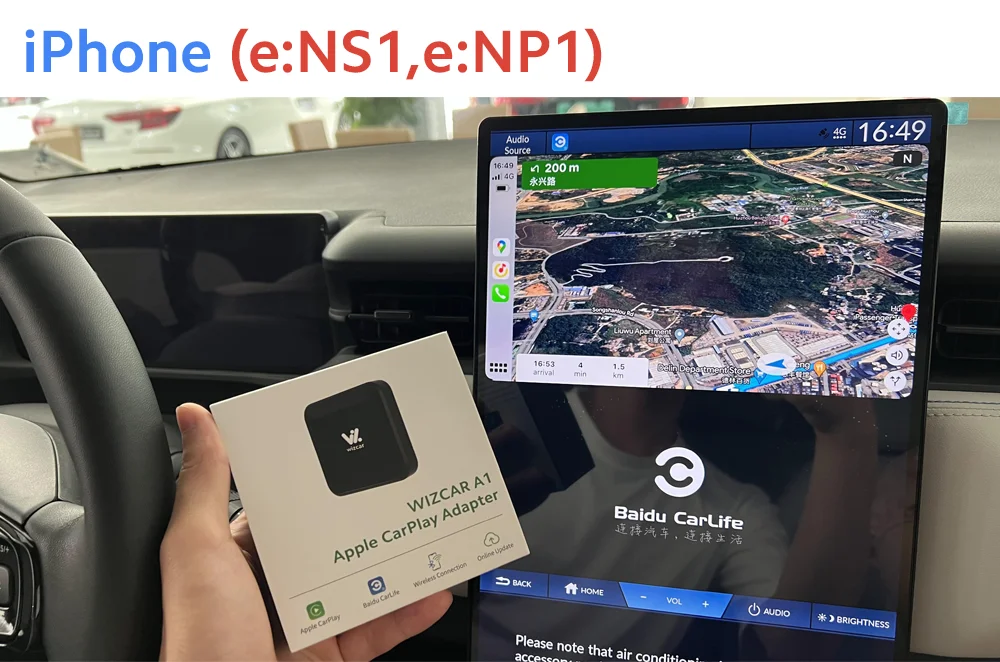 ХОНДА Honda eNS1 eNP1 WIZCAR A1 Smart Map преобразует Carlife в Apple Carplay для Honda Карплей ...