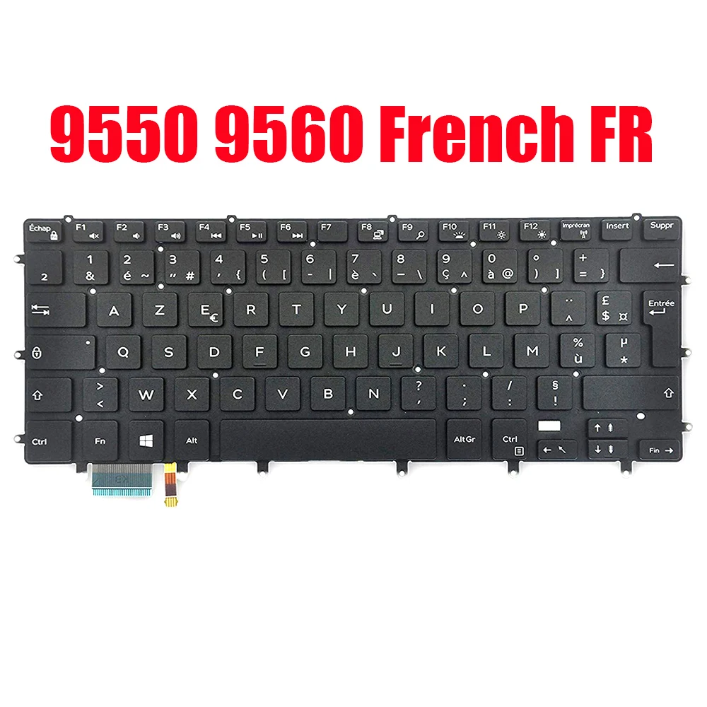 French FR Keyboard For DELL For XPS 15 9550 9560 For Precision 5510 ...