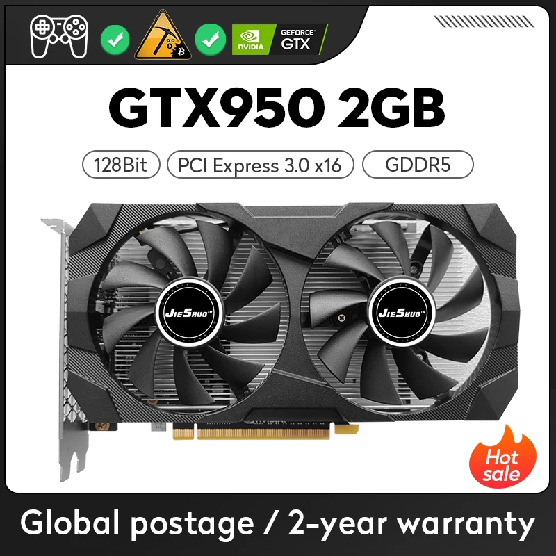 JIESHUO-NVIDIA-GTX-950-2GB-video-graphics-card-GDDR5-128BIT-GPU-GTX950 ...