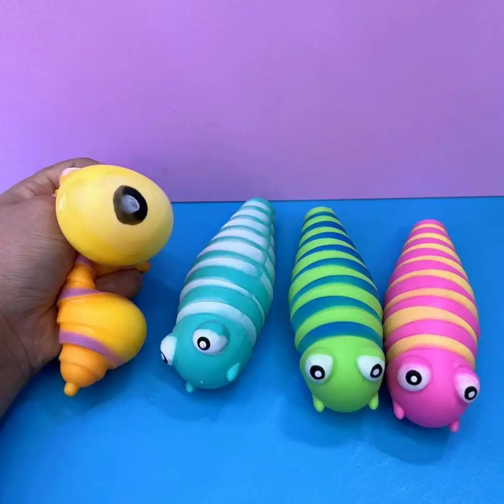 Safe Stress Relief Toy TPR Rubber Sensory Toy Bright Colors Anxiety ...