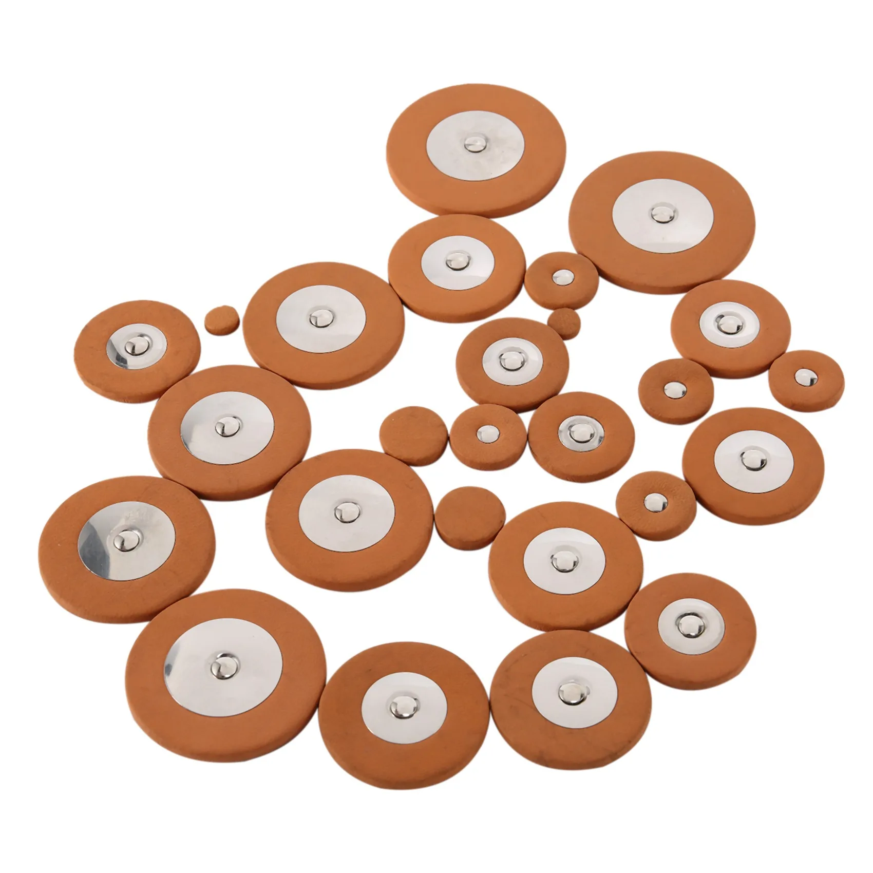 25-pcs-Professional-Leather-Tenor-Saxophone-Pads-Orange-Sax-Pads ...