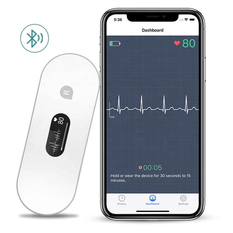 Bluetooth-Handheld-ECG-Monitor-Monitor-de-Freq-ncia-Card-aca-Medi-o ...
