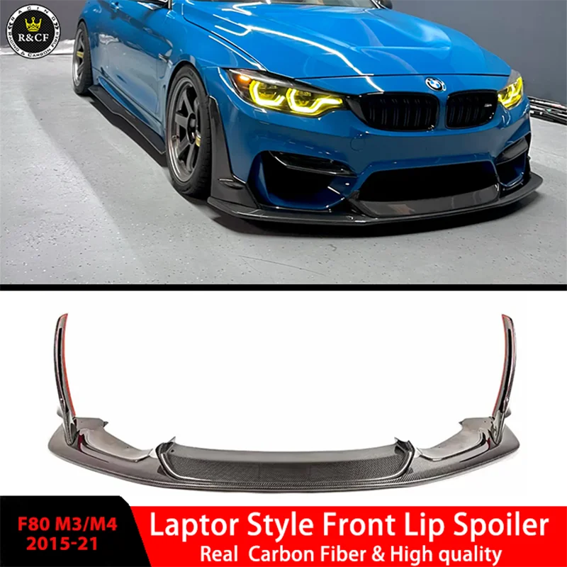 New-M3-F80-Front-Lip-Laptor-style-Carbon-Fiber-Front-Bumper-Splitter ...