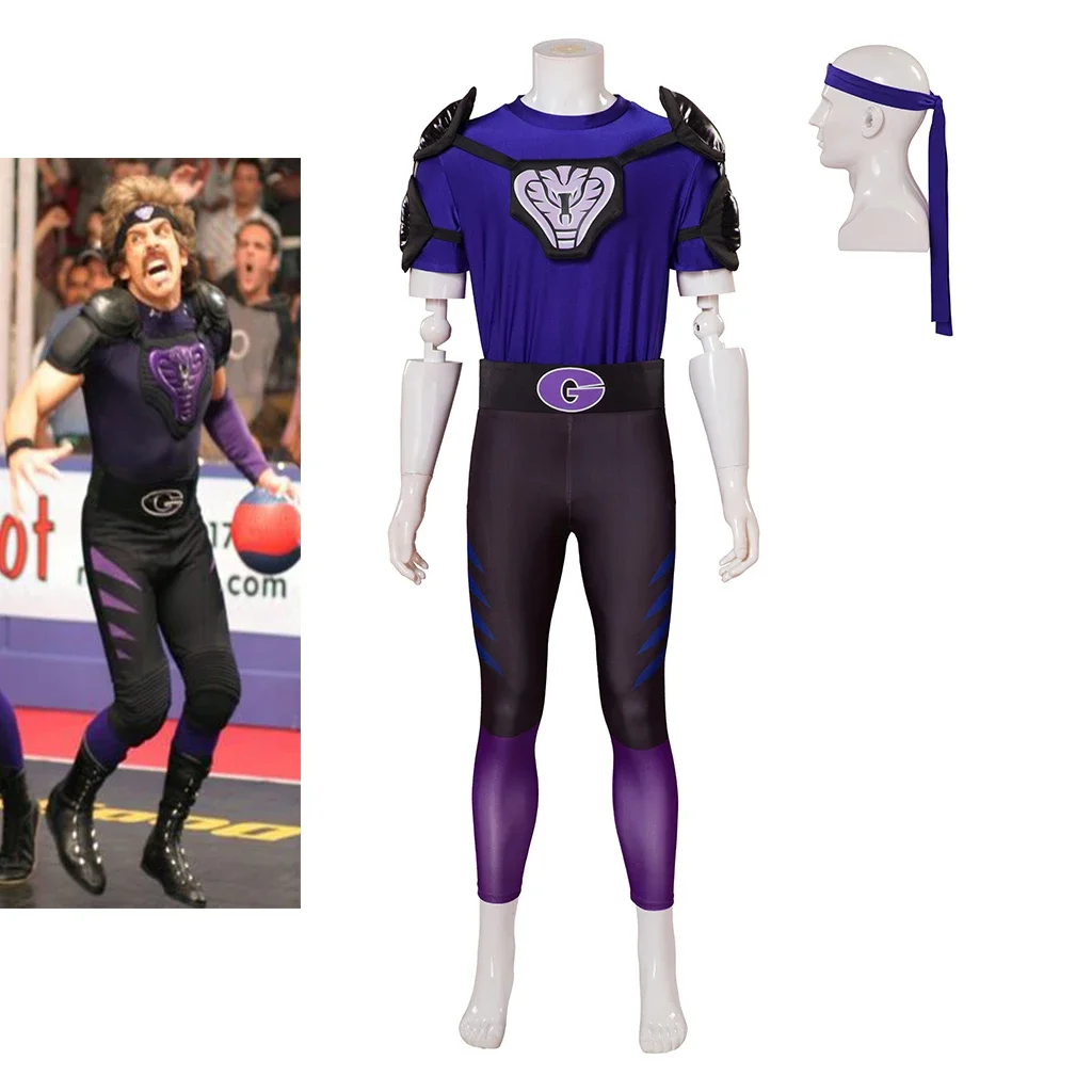Dodgeball Cosplay Average Joes Purple Suit for Men Fancy T-shirt Slim ...
