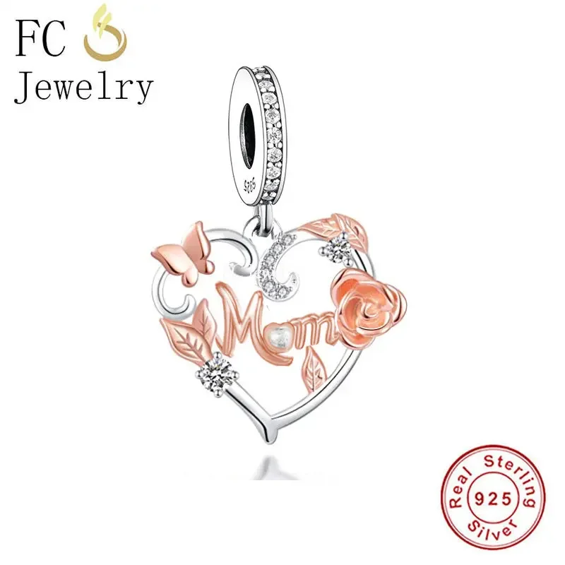 FC-Jewelry-Fit-Original-Charm-Bracelet-925-Silver-Rose-Flower-Butterfly ...