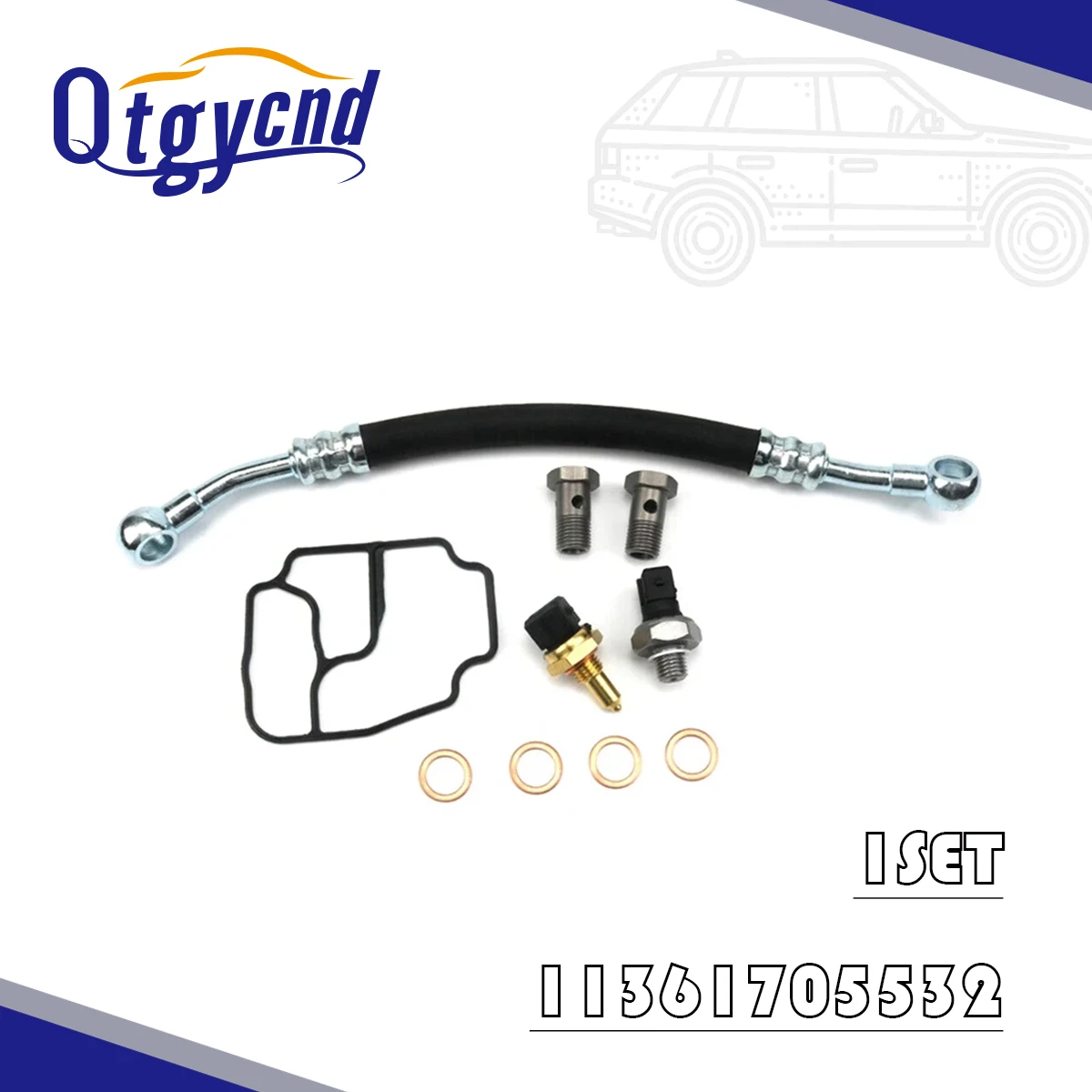 1-Set-11361705532-Engine-Oil-Filter-Housing-Gasket-Oil-Pressure-Switch ...