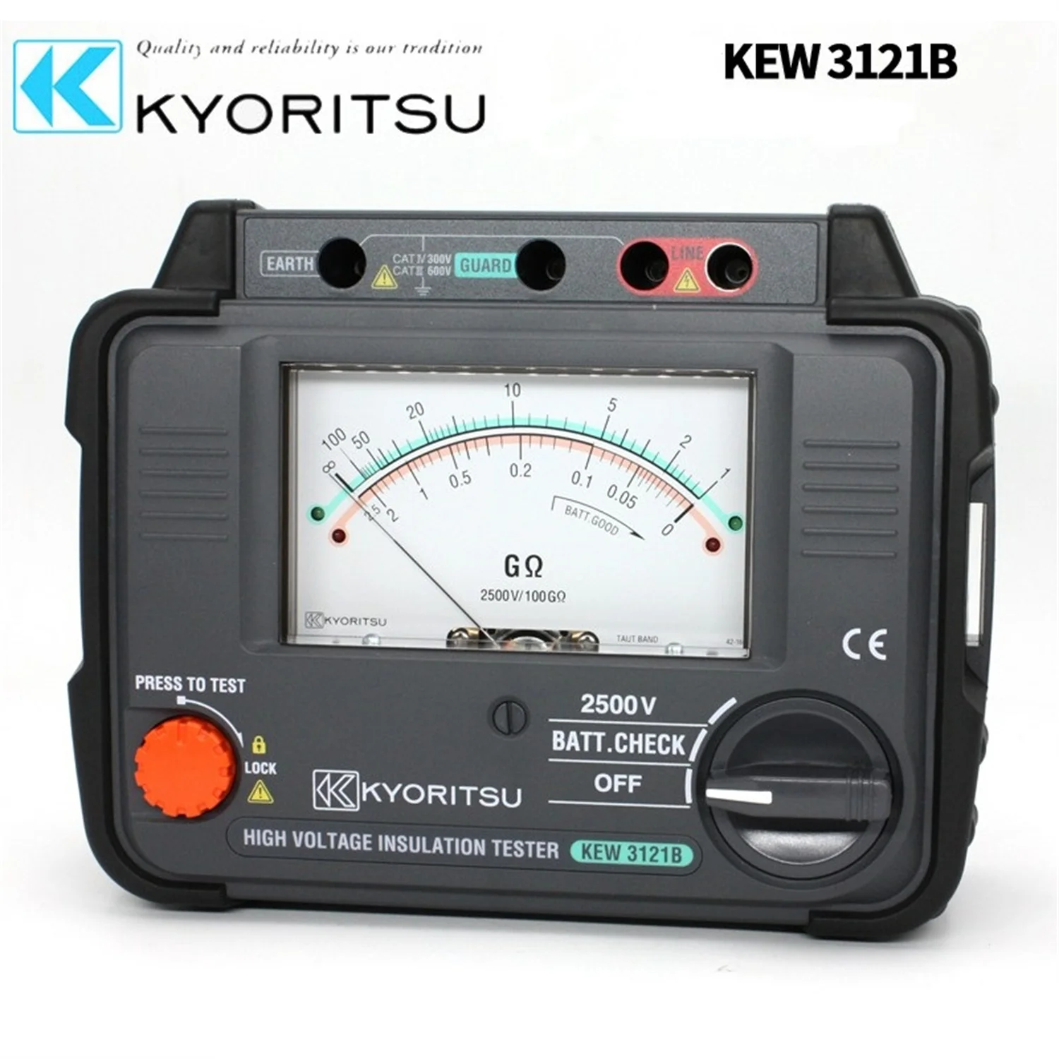 Kyoritsu 3121B/3122B/3123A/3124S High voltage pointer insulation ...
